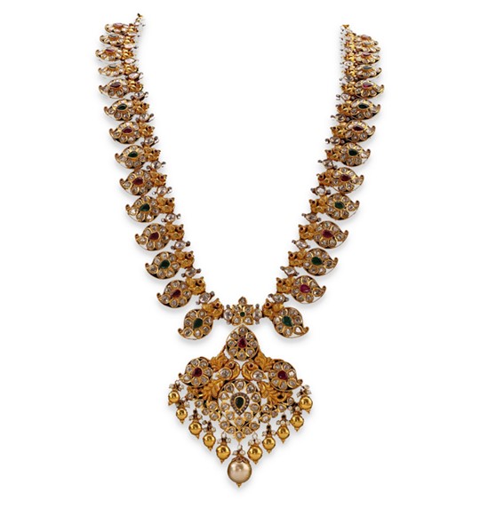 Buy Polki diamond mango Necklace haram | Krishna Jewellers