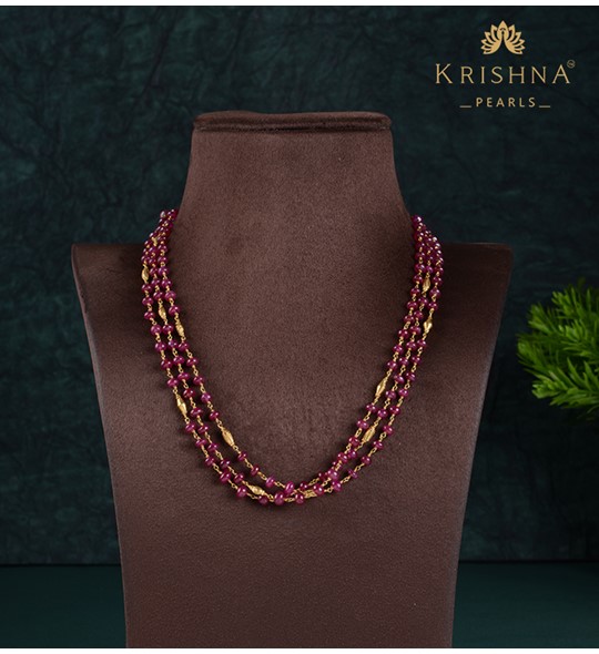 Exclusive Ruby Gold Chain | Krishna Jewellers