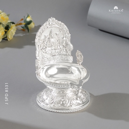 Exclusive Divine Lakshmi Silver Deepam