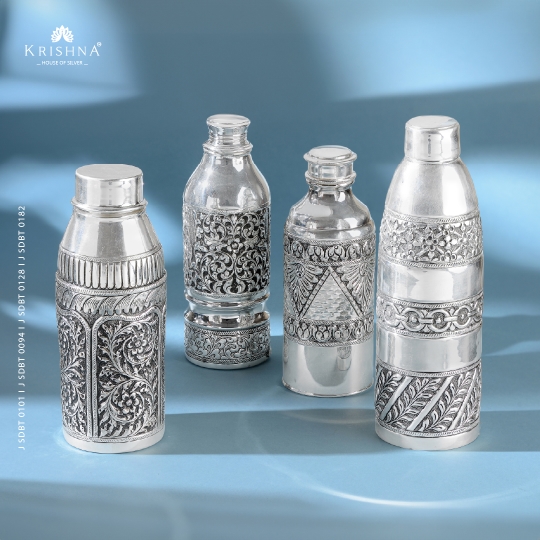 Splendid Silver Water Bottle Sets - 4 pcs.